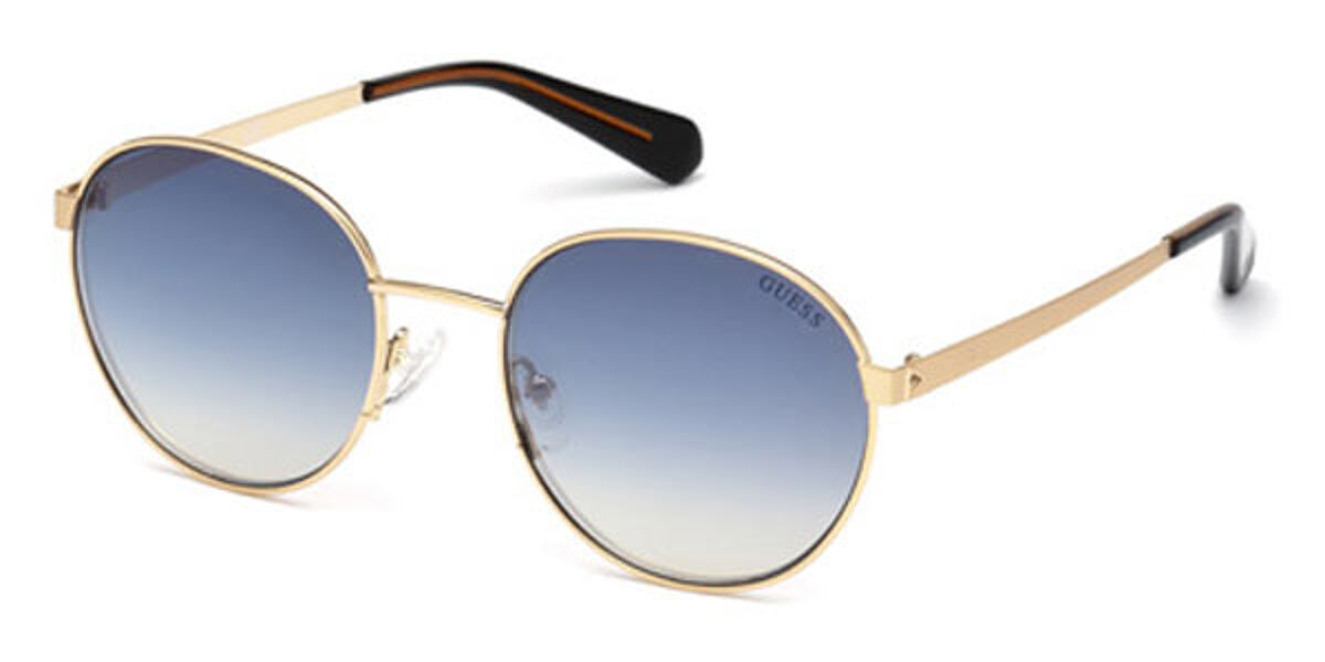 Guess GU5202 32X - Okrągłe Złote Okulary przeciwsłoneczne | Optykaworld ...