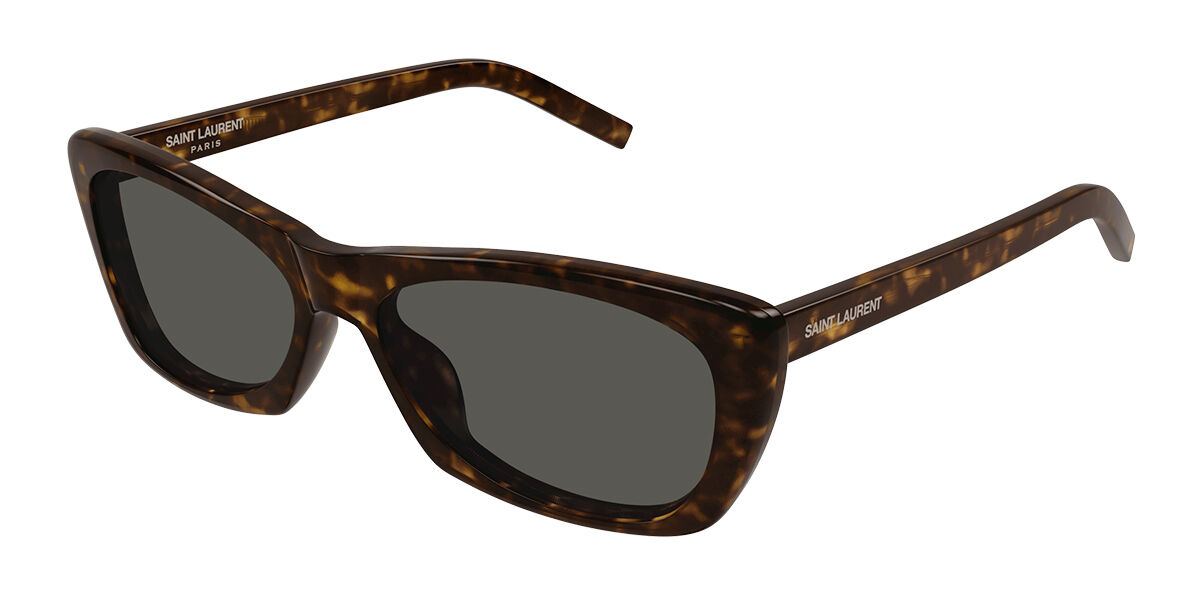 Saint Laurent SL 613 Asian Fit 002 - Kocie Oczy Ciemny żółwiowy Okulary ...
